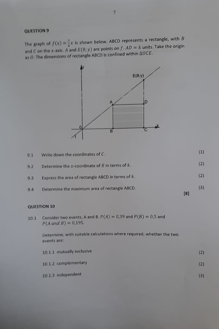 Solved 7QULSTION 9The graph of f(x)=34x ﻿is shown below. | Chegg.com