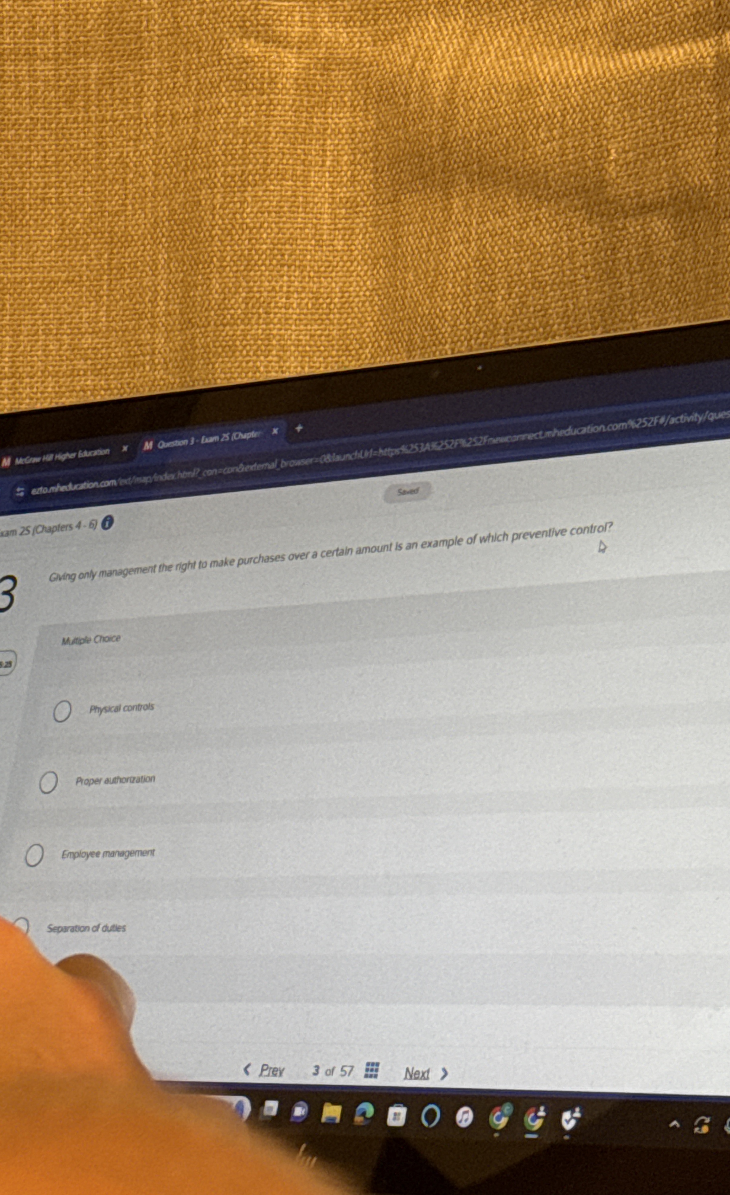 Solved Giving only management the right to make purchases | Chegg.com