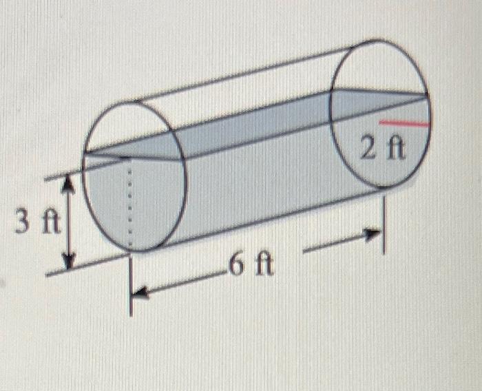 Solved A gasoline tank is in the shape of a right circular | Chegg.com
