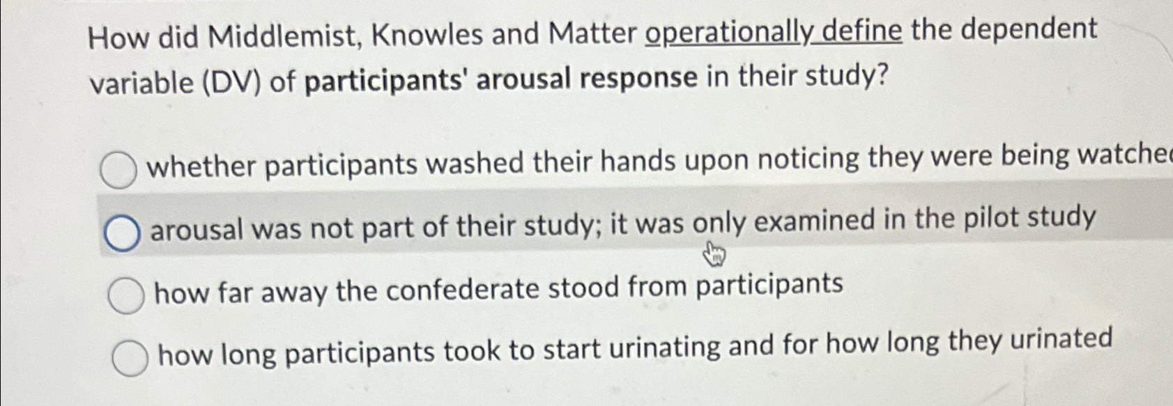 Solved How did Middlemist, Knowles and Matter operationally | Chegg.com