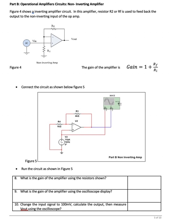 Solved a non inverting amplifier is connected with | Chegg.com