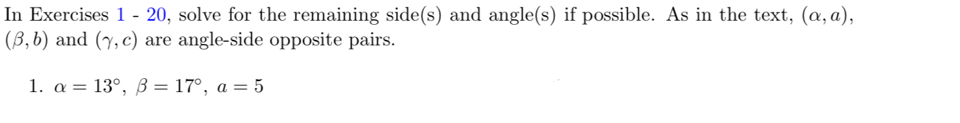 Solved In Exercises 1 - 20, ﻿solve for the remaining side(s) | Chegg.com
