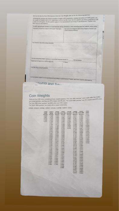 Solved Coin Weights | Chegg.com