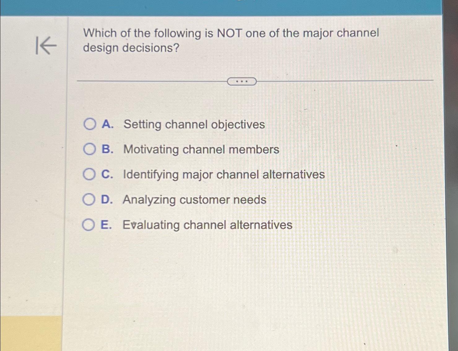 Solved Which of the following is NOT one of the major | Chegg.com