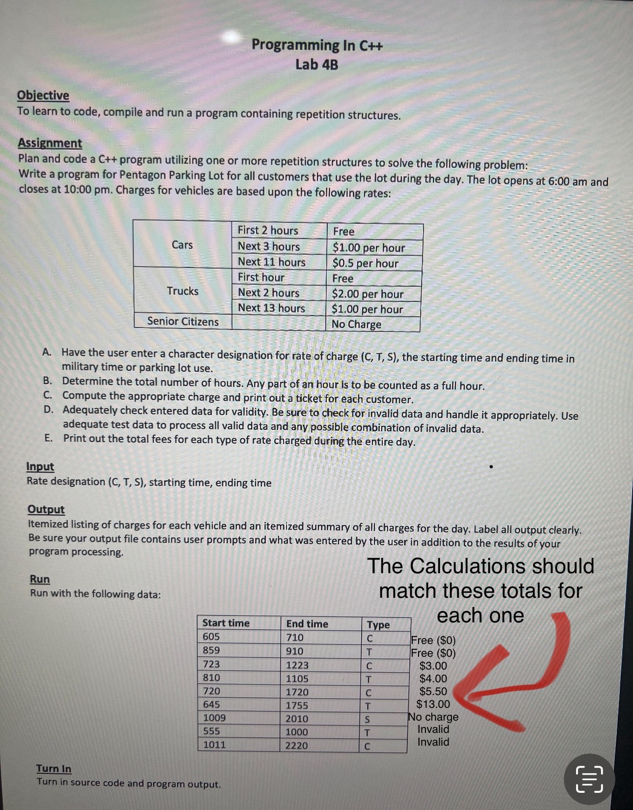 Solved The application should be abke to match the total | Chegg.com