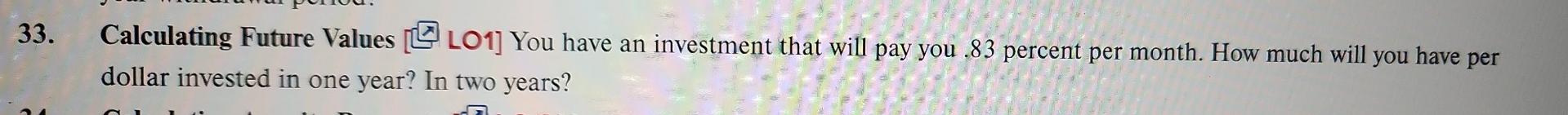 Solved 33. Calculating Future Values [त्र LO1] You have an | Chegg.com