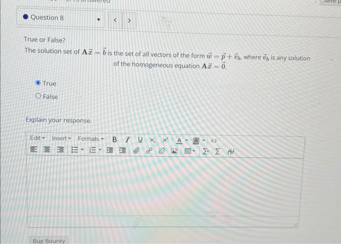 Solved The solution set of Ax=b is the set of all vectors of | Chegg.com