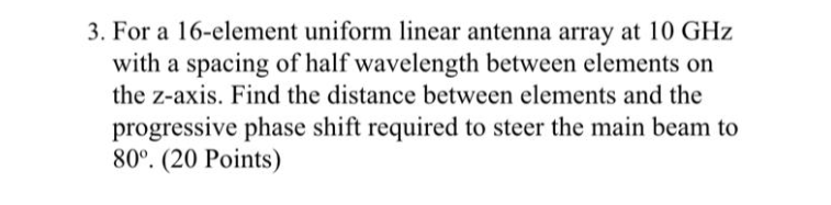 Solved calculate For a 16-element uniform linear antenna | Chegg.com