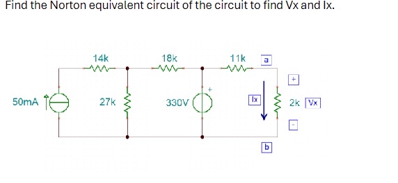 Solved Find the Norton equivalent circuit of the circuit to | Chegg.com