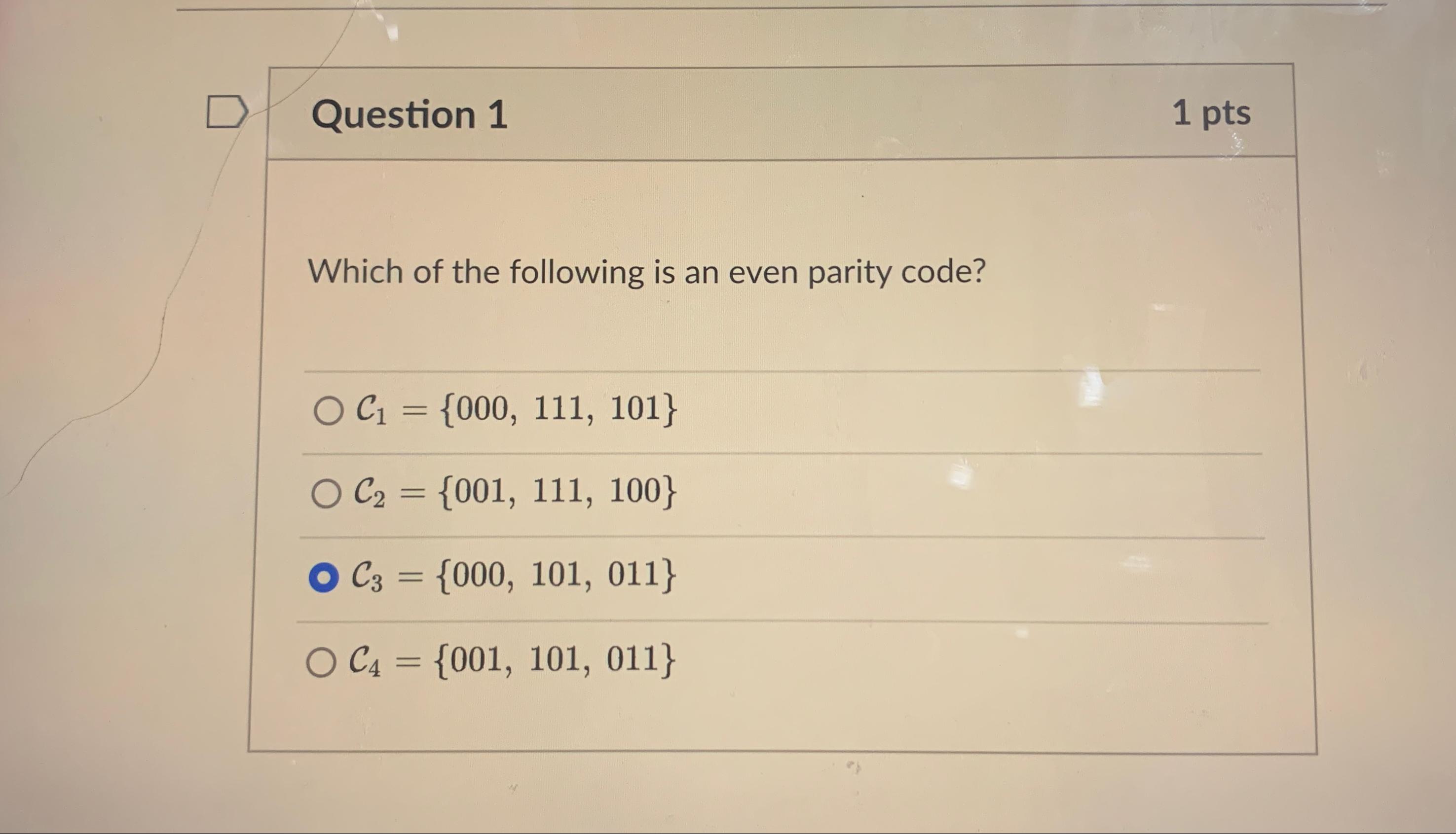 Solved Question 11 ﻿ptsWhich of the following is an even | Chegg.com