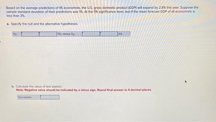 Solved Based on the average predictions of 45 economists, | Chegg.com