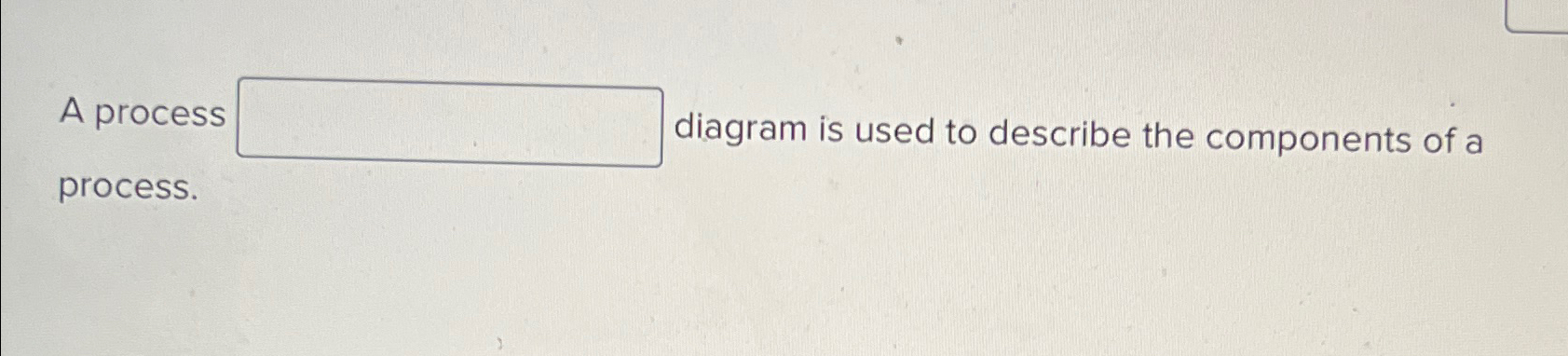 Solved A process diagram is used to describe the components | Chegg.com