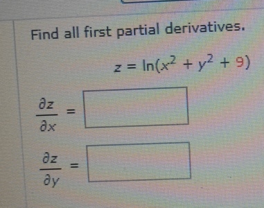 Solved Find all first partial | Chegg.com