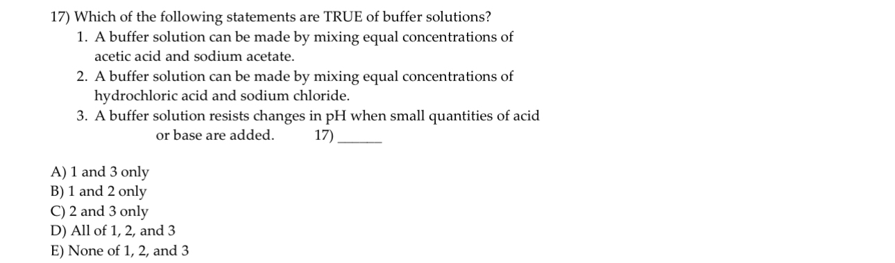 Solved Which of the following statements are TRUE of buffer | Chegg.com