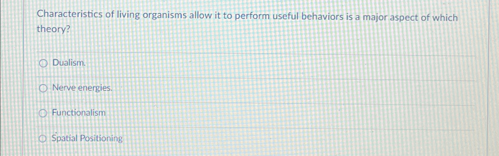 Solved Characteristics of living organisms allow it to | Chegg.com