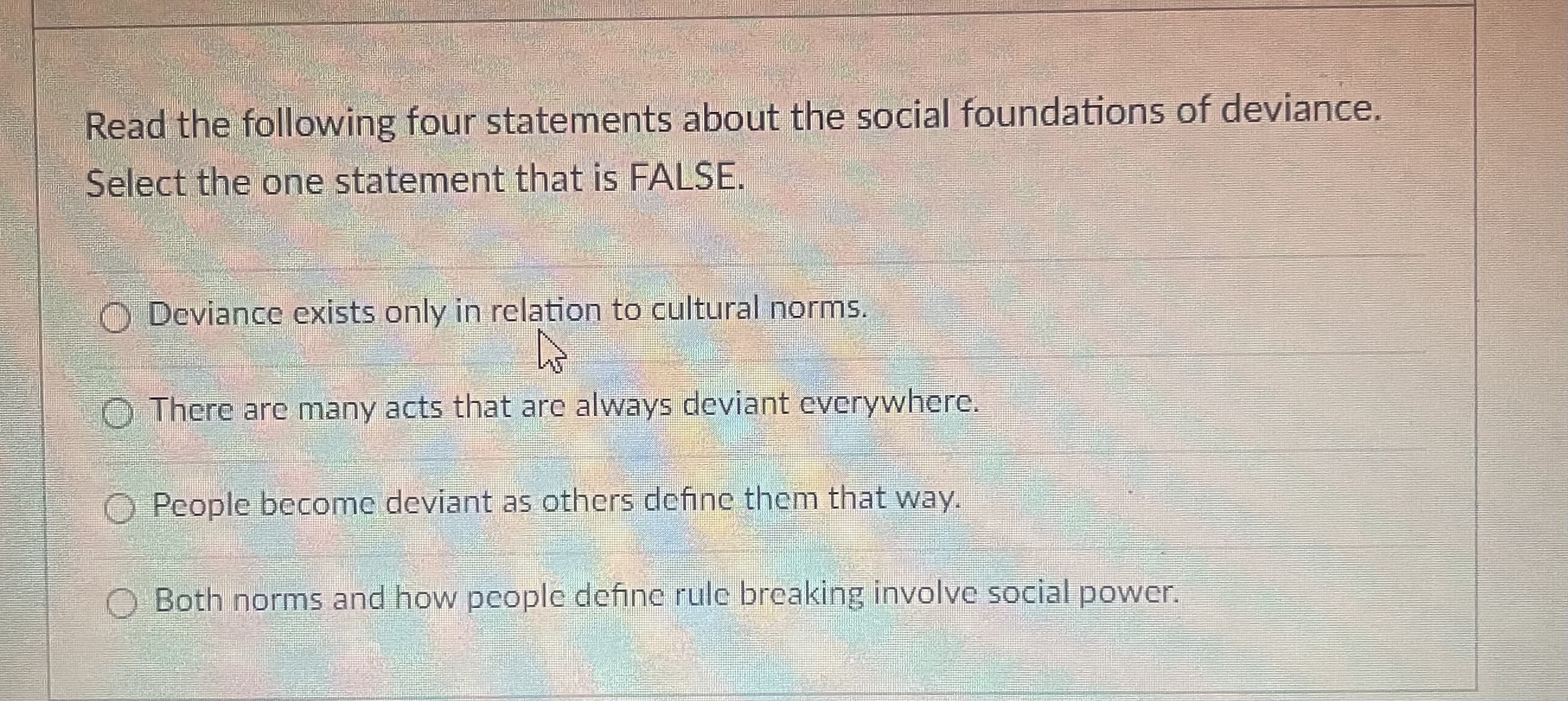 Solved Read the following four statements about the social | Chegg.com