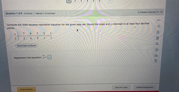 Solved 4 5 6 4.2 Section Exercise 13-18 Question 1 of 6 (3 | Chegg.com