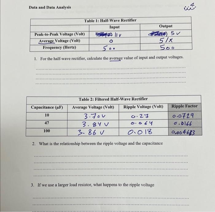 Solved Where the peak-to-peak is ripple voltage and is the | Chegg.com