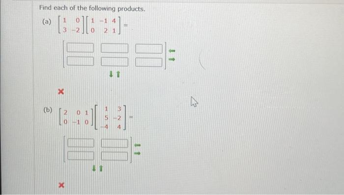 Solved Find each of the following products. (a) | Chegg.com