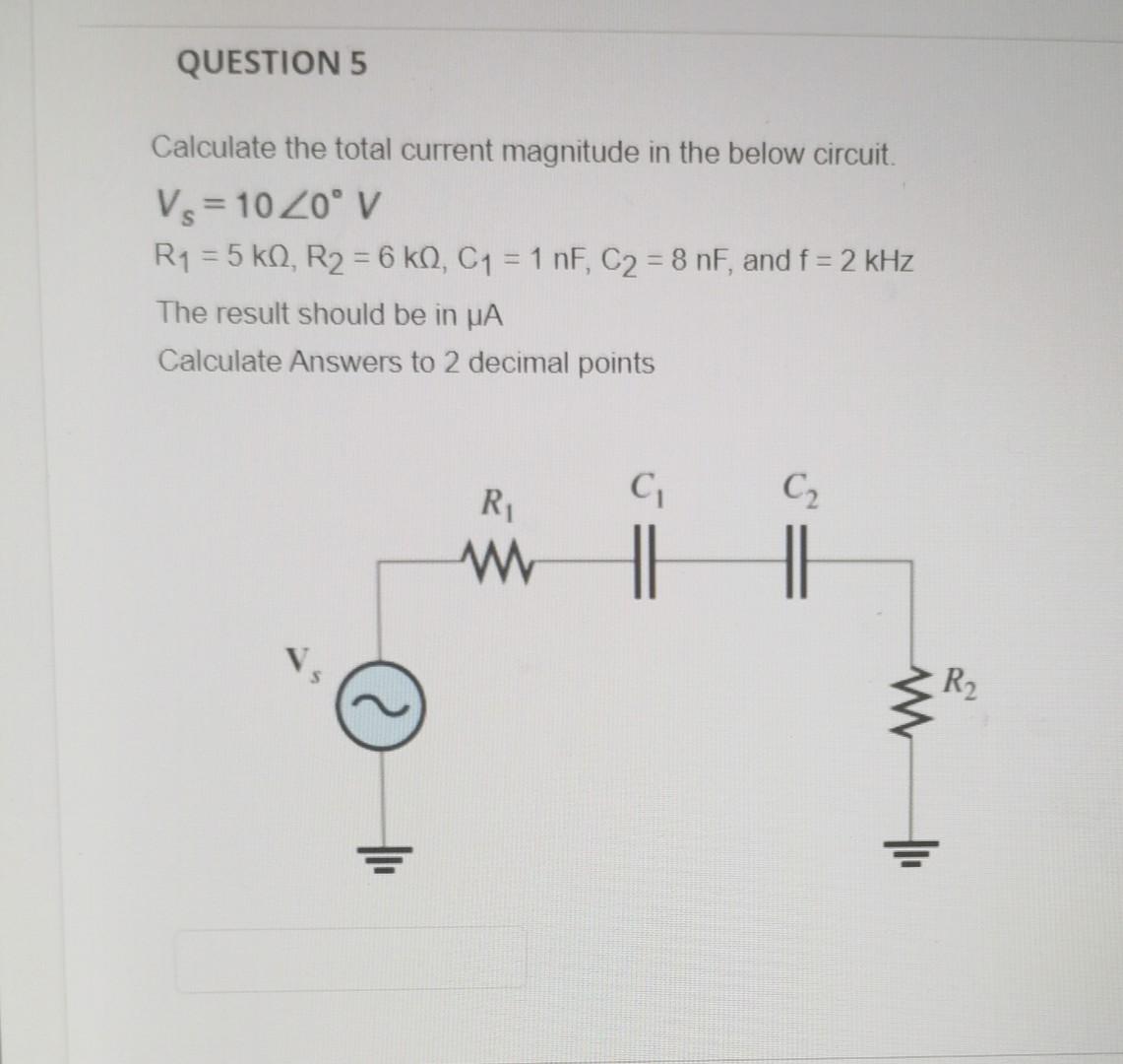 Solved Calculate the total current magnitude in the below | Chegg.com