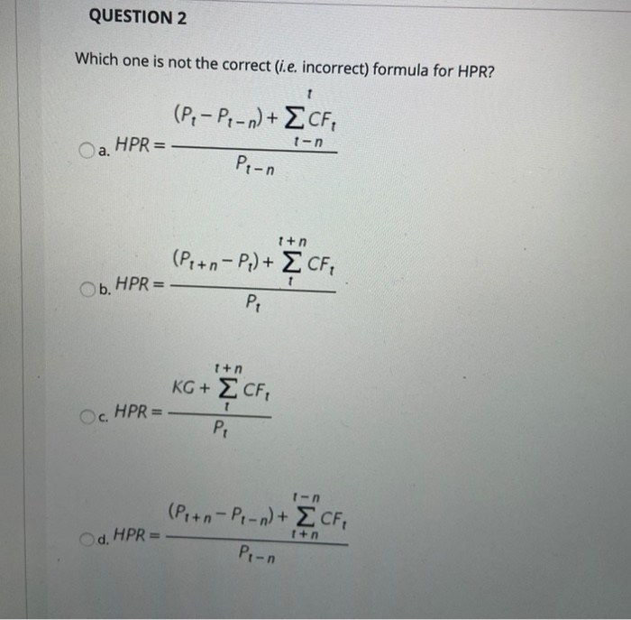 Solved QUESTION 2 Which one is not the correct (i.e. | Chegg.com