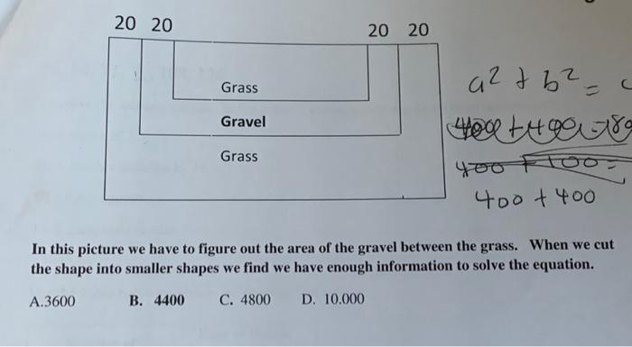 In this picture we have to figure out the area of the | Chegg.com