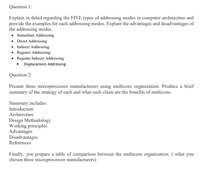 Solved Question 1:Explain in detail regarding the FIVE types | Chegg.com