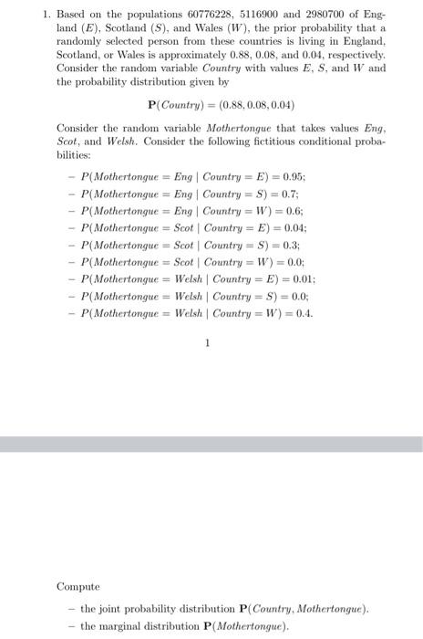 Solved 1. Based on the populations 60776228,5116900 and | Chegg.com