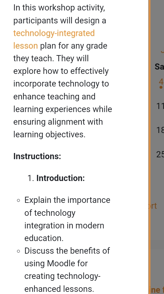 Solved In this workshop activity, participants will design a | Chegg.com