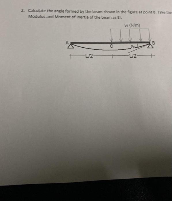 Solved Calculate the angle formed by the beam shown in the | Chegg.com