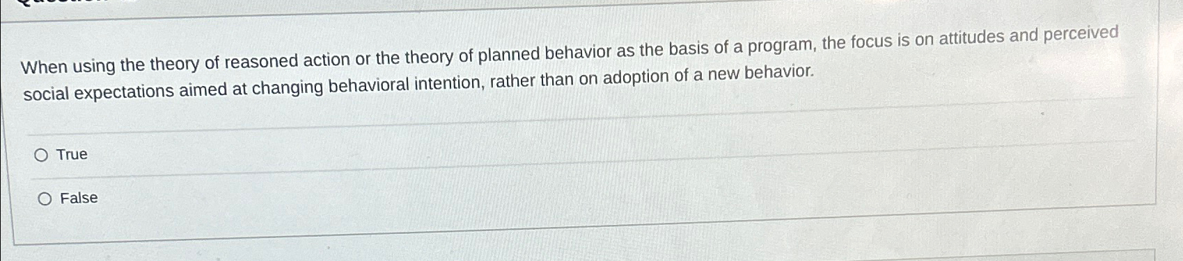 Solved When using the theory of reasoned action or the | Chegg.com