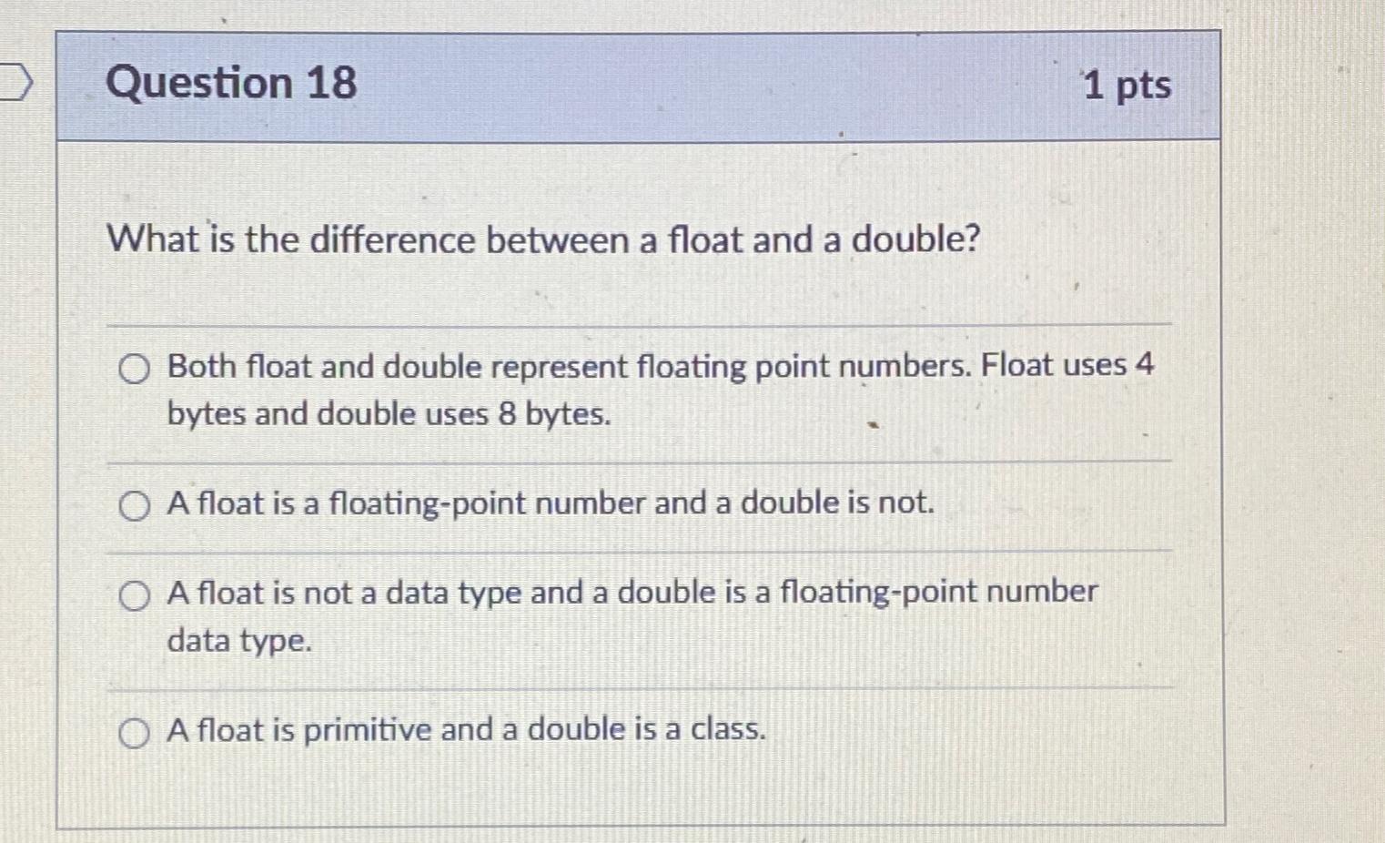 Solved Question 181 ﻿ptsWhat is the difference between a | Chegg.com