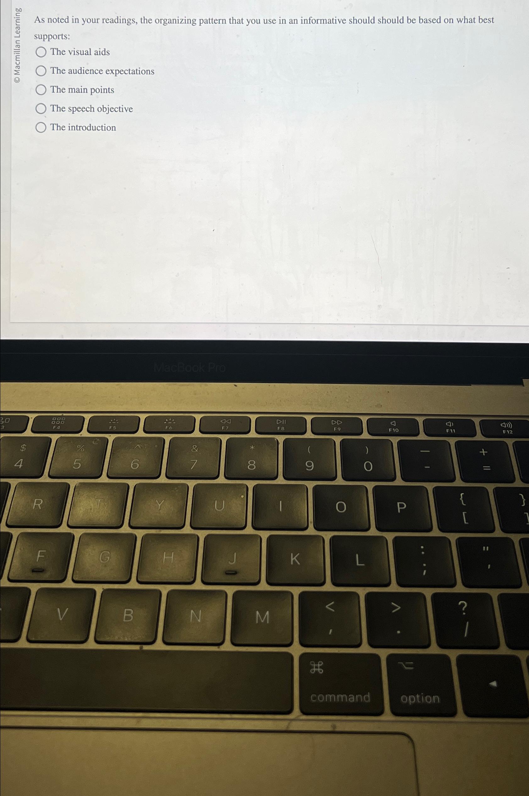 Solved As noted in your readings, the organizing pattern | Chegg.com