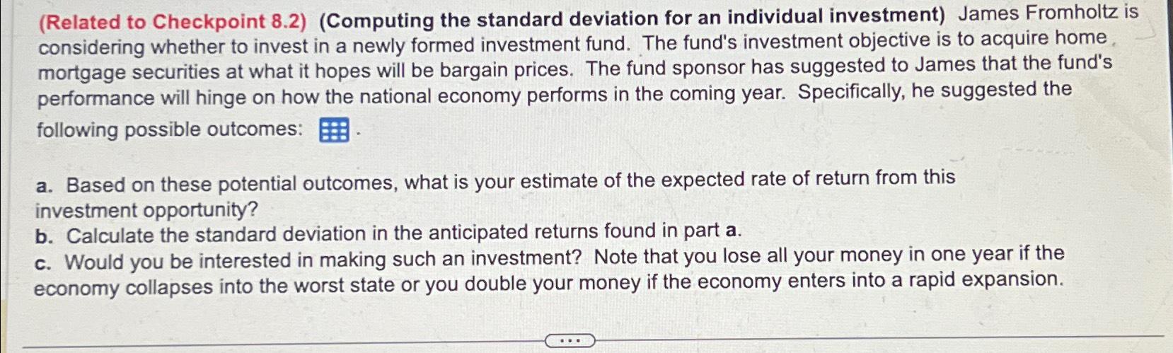 (Related to Checkpoint 8.2) (Computing the standard | Chegg.com