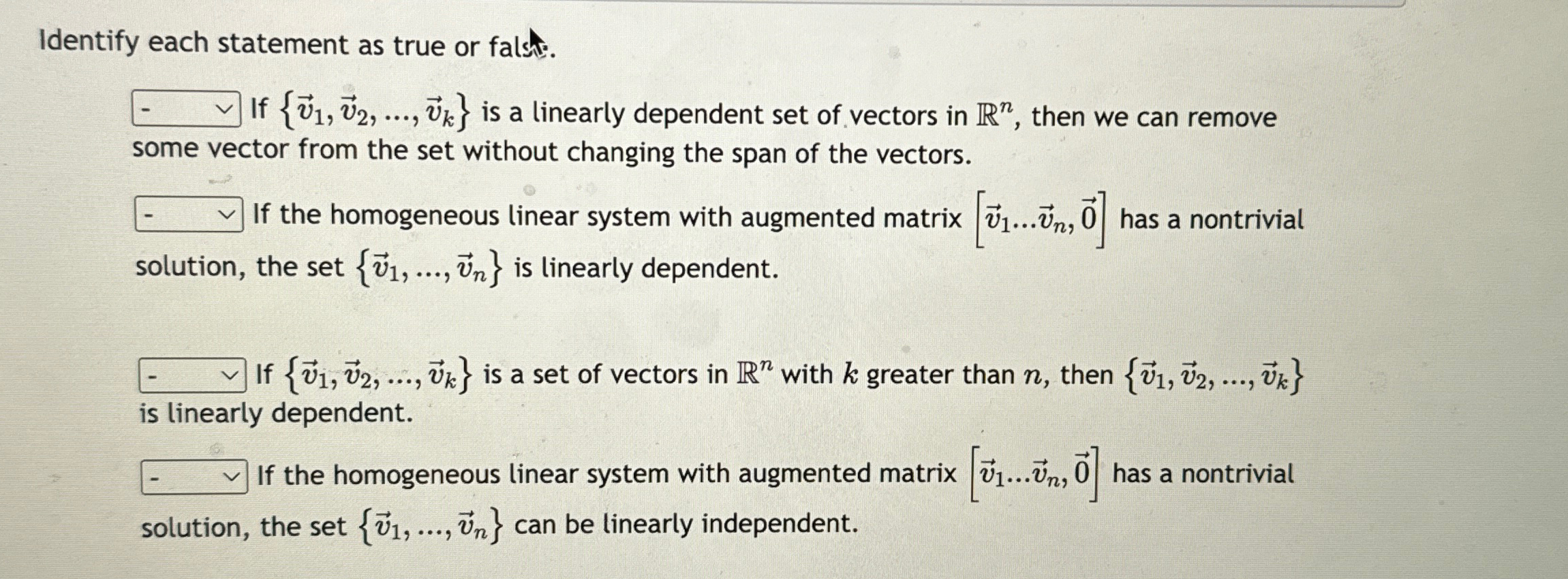 Solved Identify each statement as true or falst: ﻿If | Chegg.com