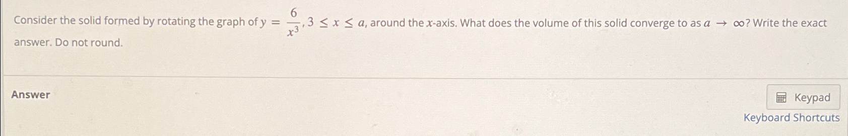Solved Consider the solid formed by rotating the graph of | Chegg.com