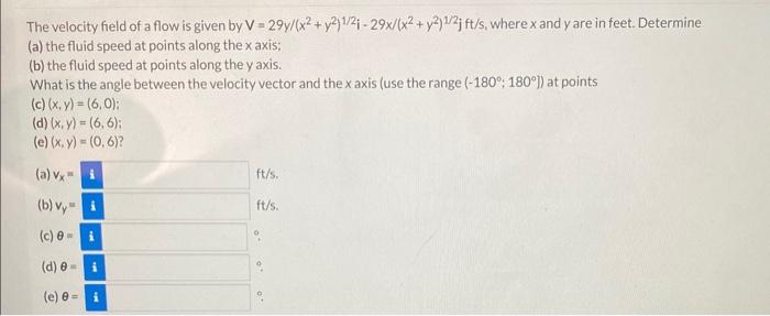 Solved The velocity field of a flow is given by | Chegg.com