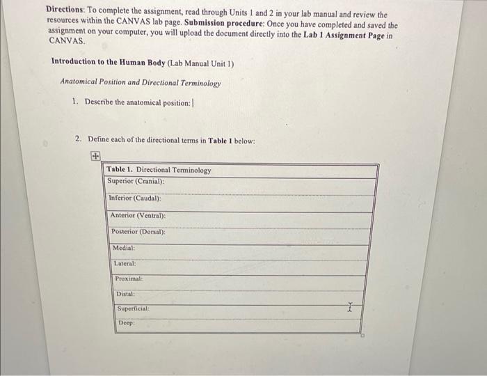 Solved Directions: To complete the assignment, read through | Chegg.com