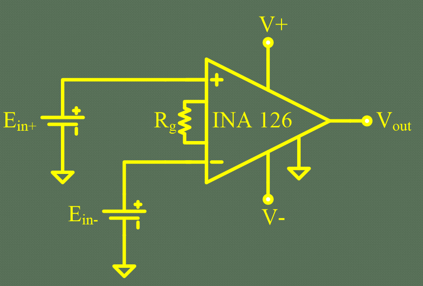 Solved Given an INA126 ﻿instrumentation amplifier | Chegg.com