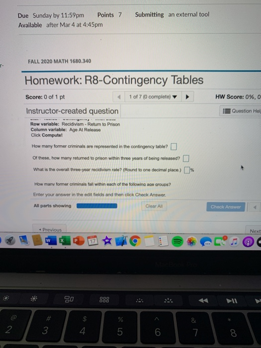 Solved Submitting an external tool Due Sunday by 11:59pm | Chegg.com