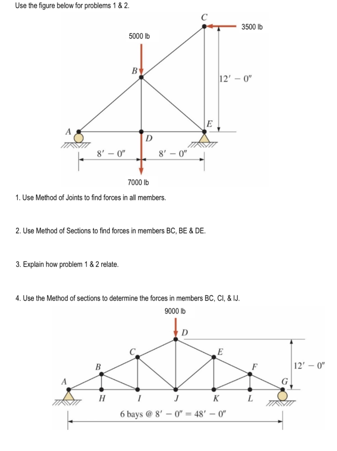 Solved Use the figure below for problems 1&2.Use Method of | Chegg.com