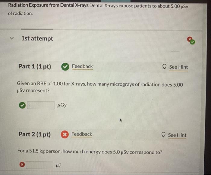 Solved Radiation Exposure from Dental X-rays Dental X-rays | Chegg.com