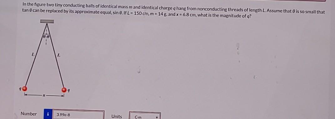 Solved In the figure two tiny conducting balls of identical | Chegg.com
