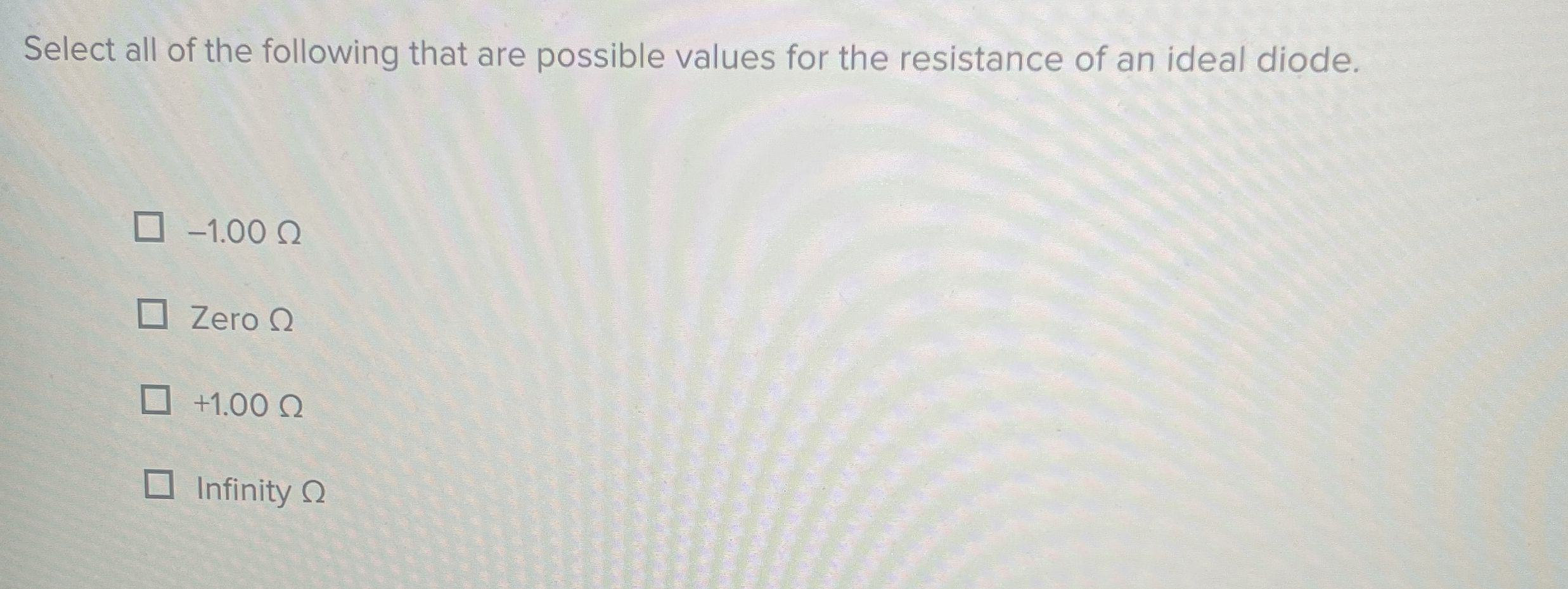 Solved Select all of the following that are possible values | Chegg.com