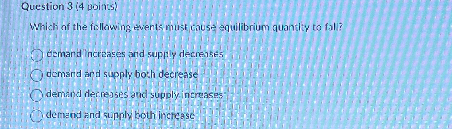 Solved Question 3 (4 ﻿points)Which of the following events | Chegg.com
