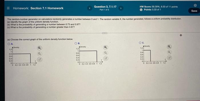 Solved 3 Homework Section 7 1 Homework Question 3 7 1 17
