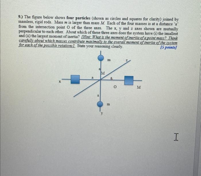 Solved 9.) The figure below shows four particles (shown as | Chegg.com