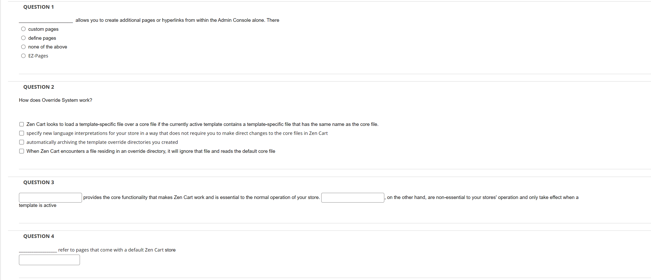 Solved QUESTION 1allows you to create additional pages or | Chegg.com
