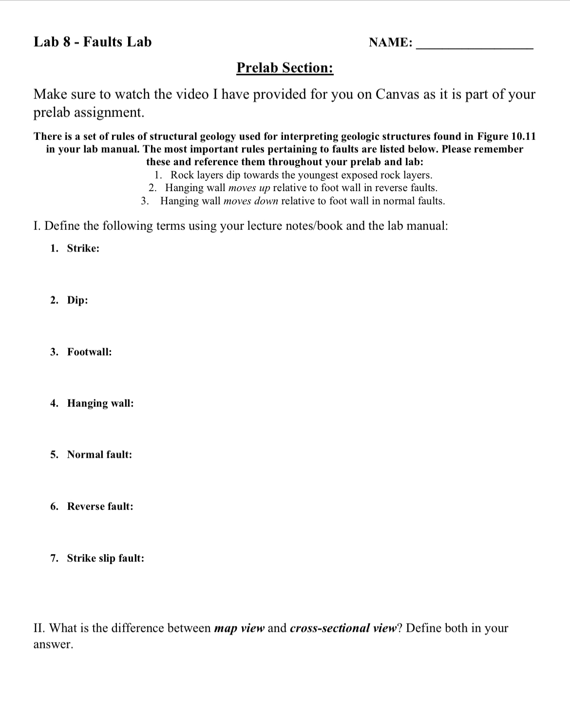 Solved Lab 8 - ﻿Faults LabNAME:Prelab Section:Make sure to | Chegg.com