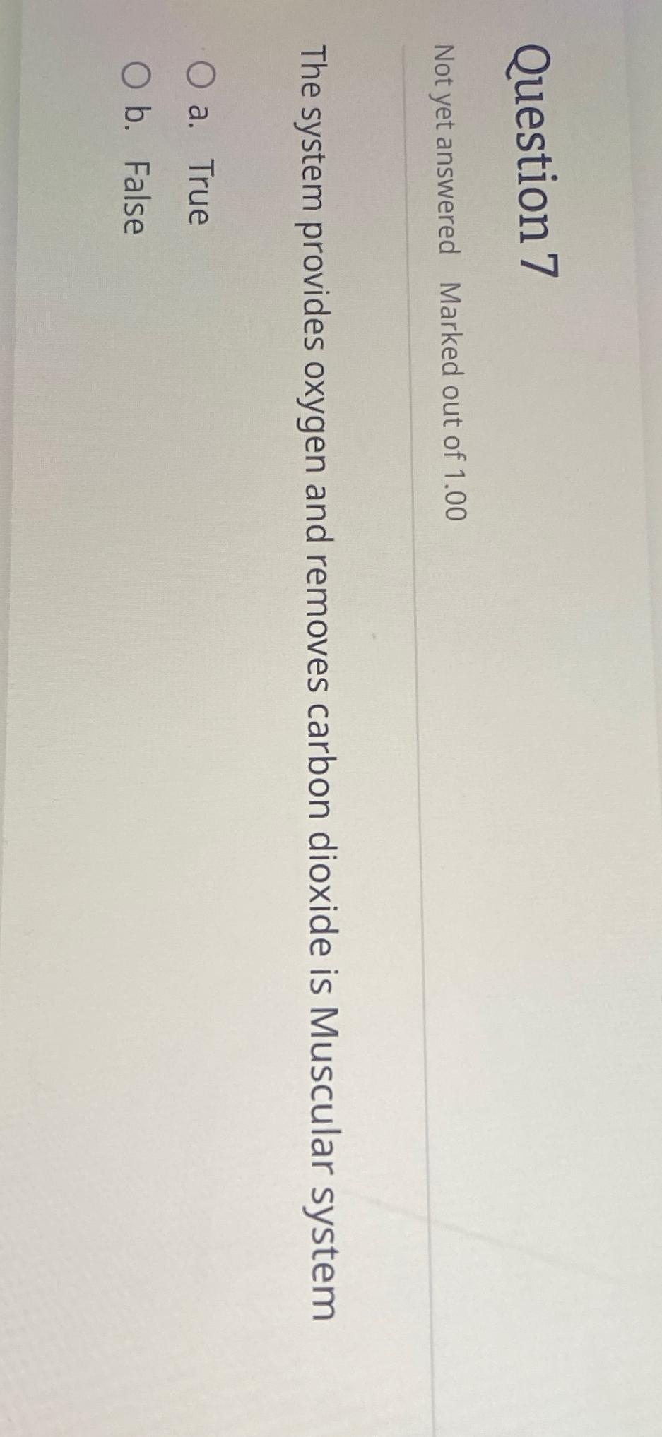 Solved Question 7Not yet answered Marked out of 1.00The | Chegg.com